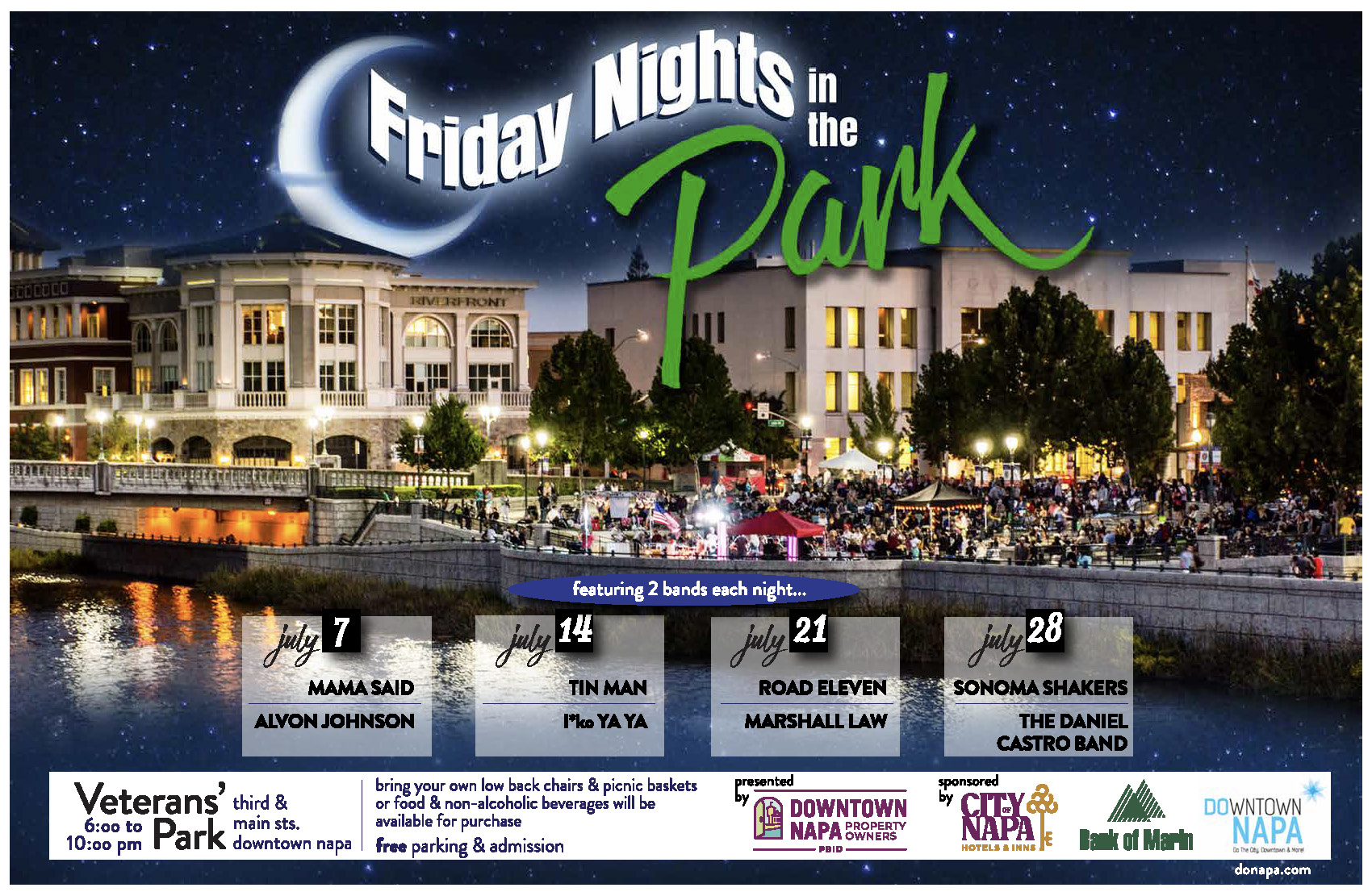 Friday Nights in the Park - Mama Said & Alvon Johnson - Downtown Napa Event