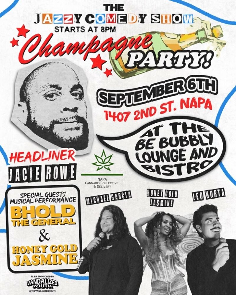 The Jazzy Comedy Show Champagne Party! - Downtown Napa Event