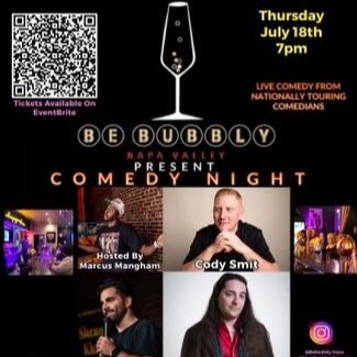 UGLY SWEATER Comedy Night at Be Bubbly by Marcus Mangham - Downtown Napa Event