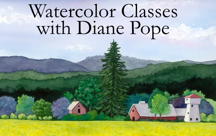 Jessel Gallery -DIANE POPE WATERCOLORS CLASS - Wet on Wet Techniques ...
